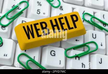 Text showing inspiration Web Help. Word Written on procedural or ...