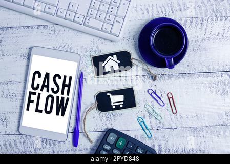 Inspiration showing sign Cash Flow. Concept meaning Movement of the ...