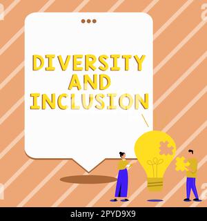 Conceptual caption Diversity And Inclusion. Concept meaning range human ...