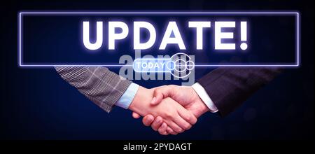 Conceptual display Update. Concept meaning Make something more modern ...