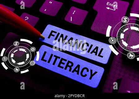 Text showing inspiration Financial Literacy. Word Written on Understand ...
