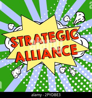 Conceptual caption Strategic Alliance, Business overview on a bond ...