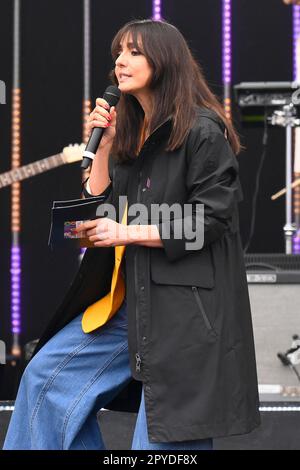 Biggio and Ambra Angiolini during the Concertone Primo Maggio, May 1 ...