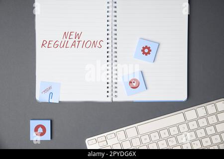 Conceptual display New Regulations. Business approach Regulation ...
