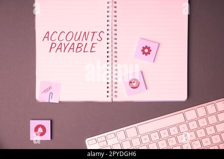 Text showing inspiration Accounts Payable. Business concept money owed ...