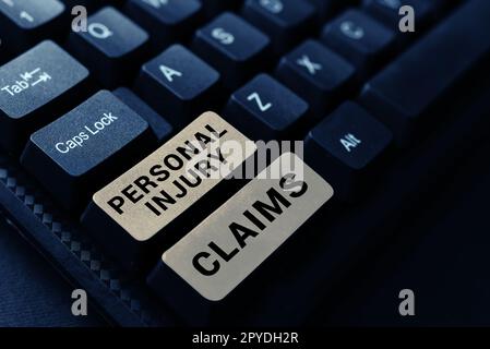 Work injury claim text on grunge background Stock Photo - Alamy