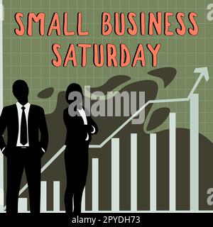 Handwriting text Small Business Saturday, Concept meaning American ...