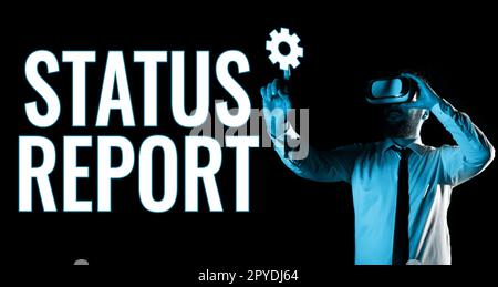 Text showing inspiration Status Report. Business concept Update Summary ...