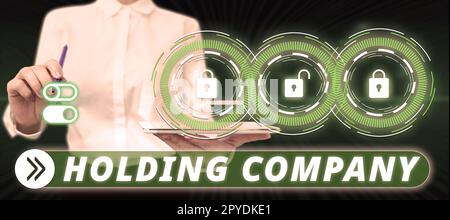 Text caption presenting Home Company. Business concept activity or ...