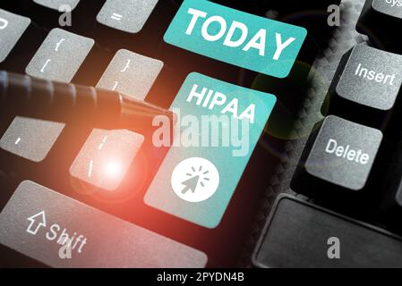Text caption presenting Hipaa, Word Written on Acronym stands for ...