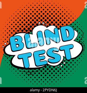 Handwriting text Blind Test. Business concept Social engagement with a ...