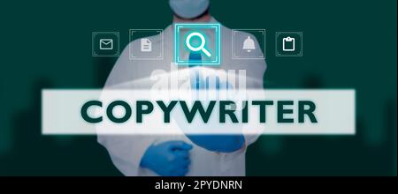 Inspiration showing sign Copywriter. Concept meaning writing the text ...