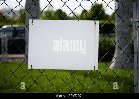 blank white unlabeled sign with text space Stock Photo - Alamy