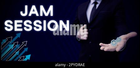 Handwriting text Jam Session. Internet Concept impromptu performance by ...