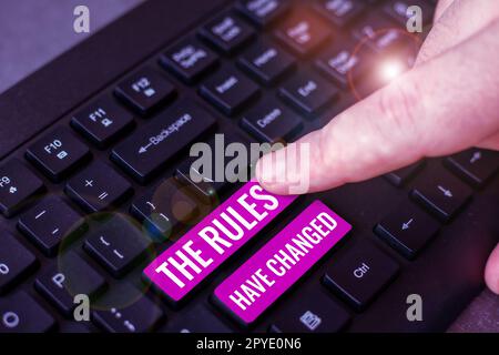 Conceptual display The Rules Have Changed, Internet Concept the ...