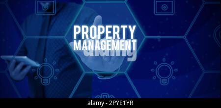 Conceptual display Property Management. Word Written on Overseeing of ...