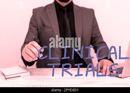 Conceptual caption Clinical Trials. Word Written on Research ...