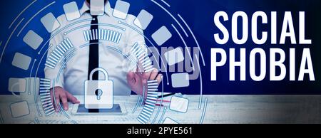 Handwriting text Social Phobia. Business idea overwhelming fear of ...