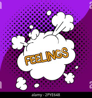 Text caption presenting Feelings. Business approach causing happy ...