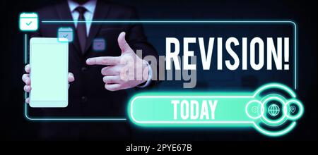 Inspiration showing sign Revision. Concept meaning action of revising ...