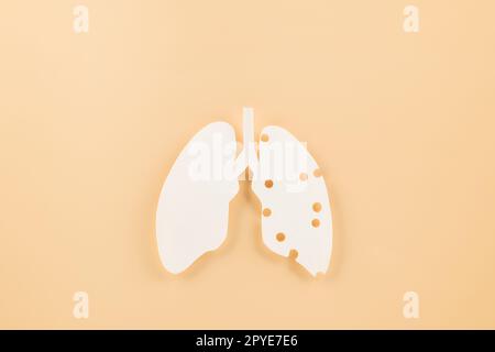 Top view Lungs paper decorative symbol Stock Photo - Alamy