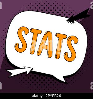 Hand writing sign Stats. Business showcase practice or science of ...