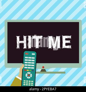 Writing displaying text Hit Me. Business overview asking someone to ...