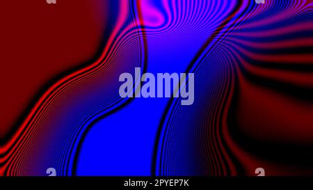 Blue and red twirl contour strip zebrafy background. 2D layout ...
