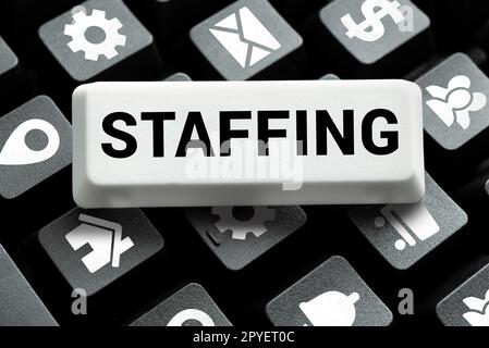 Inspiration showing sign Staffing. Internet Concept The percentage of ...