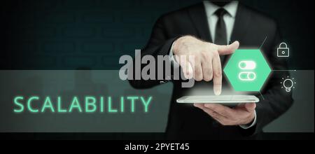 Conceptual display Scalability, Business showcase capable of being ...