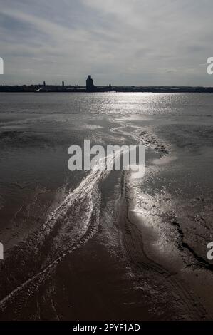 River Mersey at low tide Liverpool Stock Photo - Alamy