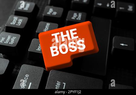 Hand writing sign I'M The Boss. Business overview Be the one that gives ...