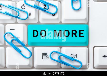 Text sign showing Less Is More. Business photo text used to express a ...