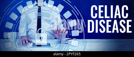 Conceptual caption Gluten Free. Business idea Food and diet not ...