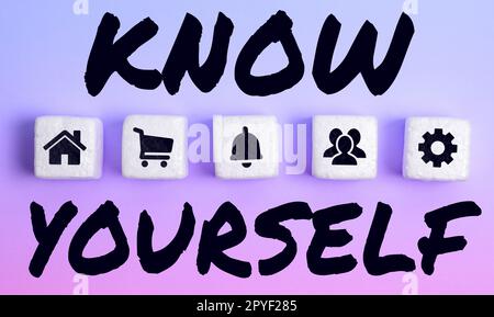 Conceptual caption Know Yourself, Concept meaning Find You ...