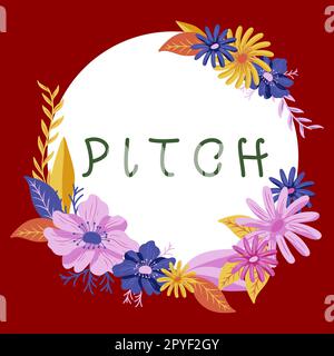 Hand writing sign Pitch. Business idea quality sound governed by rate ...