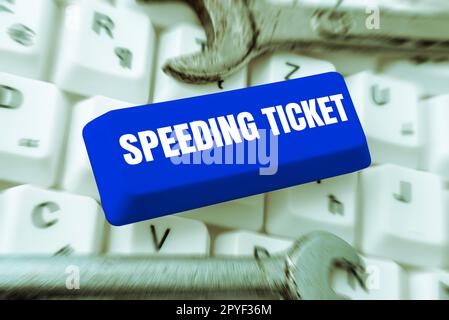 Handwriting text Speeding Ticket. Business approach psychological test ...