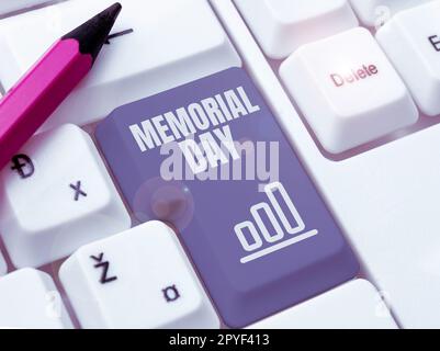 Conceptual display Memorial Day, Concept meaning To honor and ...