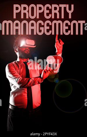 Sign displaying Business Management. Business approach act of ...