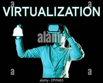 Inspiration showing sign Virtualization. Business concept application ...