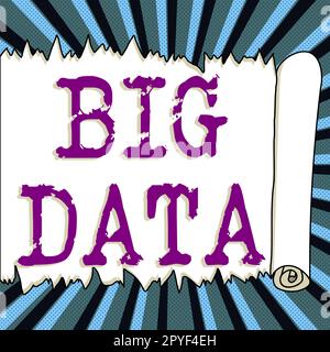 Writing displaying text Big Data Solution. Business idea Extracting ...
