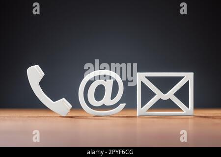 Contact Us Office Inbox Email Concept Icons Stock Photo - Alamy