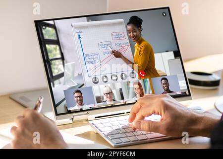 Coaching Lecture And Virtual Remote Training Stock Photo - Alamy