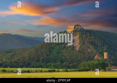 Tocnik castle with Zebrak ruins, Middle Bohemia, Czech Republic Stock ...