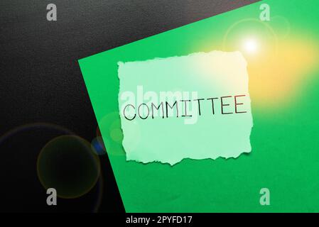 Conceptual display Committee. Concept meaning Group of people appointed ...