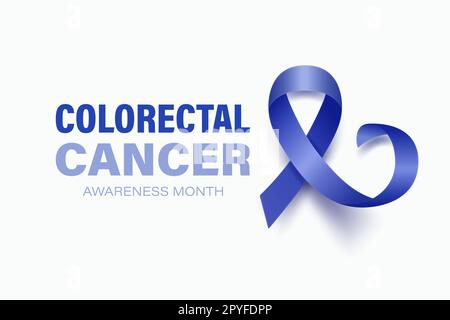 Colorectal Cancer Banner, Card, Placard with Vector 3d Realistic Dark ...