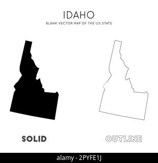 Idaho map. Borders of Idaho for your infographic. Vector US state shape ...