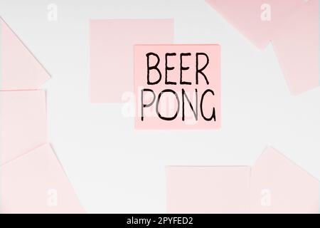 Inspiration showing sign Beer Pong. Business concept a game with a set ...