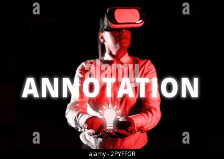 Inspiration showing sign Annotation. Word for note added by way of ...