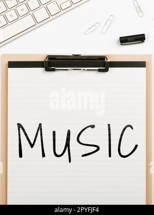 Handwriting text Music, Business approach vocal or instrumental sounds ...